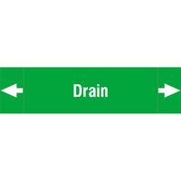 ISO20560PM-115X30-DRAIN, Brady ISO 20560 Pipe Markers - Water | EET