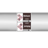 METHANOL 127X33RL-T3-P19, Brady Roll form Pipe Markers with liner, with ...
