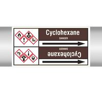 CYCLOHEXANE 127X33RL-T2-P19, Brady Roll form Pipe Markers with liner ...