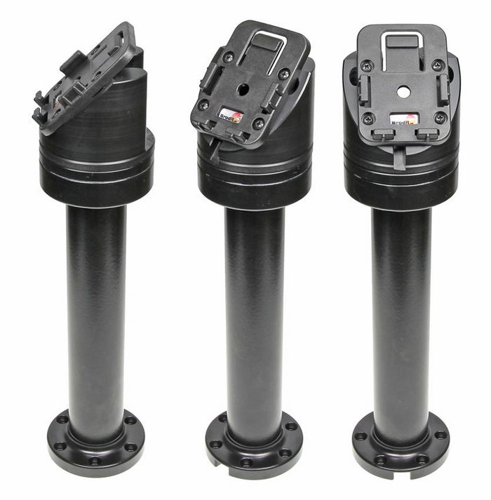 215643, Brodit Pedestal Mount 8.5" for cable entry, 45° angled top, 281 ...