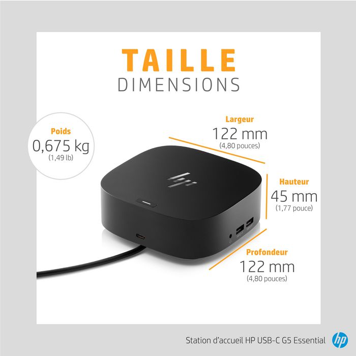 72C71AA, HP USB-C G5 Essential Dock | EET