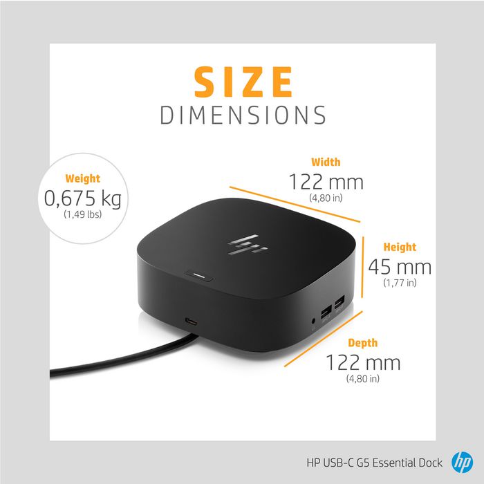 72C71AA, HP USB-C G5 Essential Dock | EET
