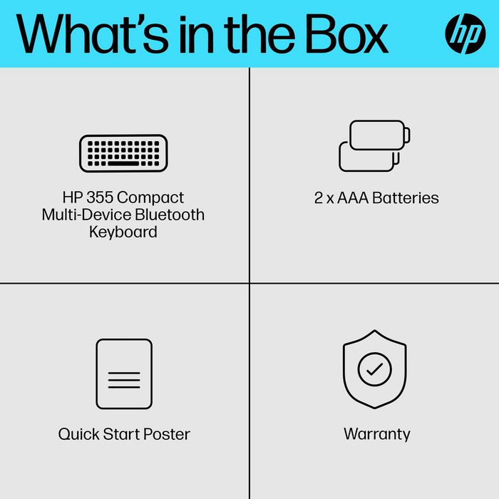 692S9AA#ABB, HP 355 Compact Multi-Device Bluetooth Keyboard Used for ...