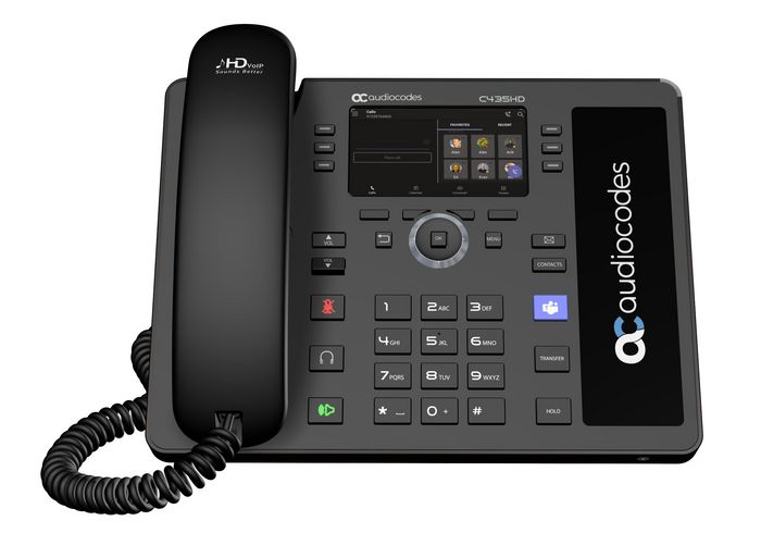 TEAMS-C435HDPS-R, AudioCodes Teams C435HD-R IP-Phone PoE GbE with an ...
