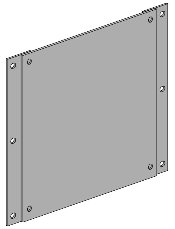SPK607-02, Ergonomic Solutions Kiosk blanking plate (Printer) - W:206 ...