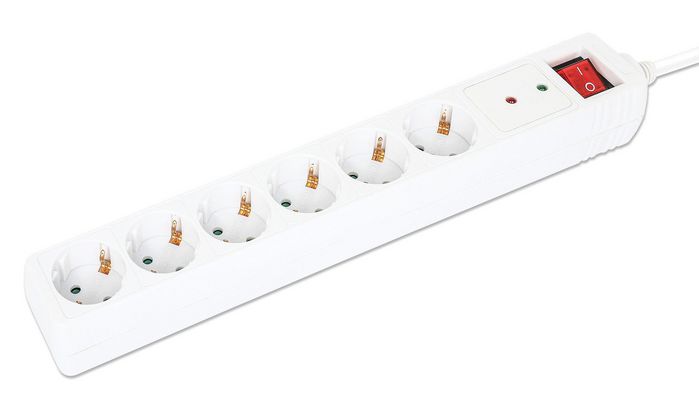 168311, Manhattan Power Distribution Unit EU (2-pin), x6 gang/output ...