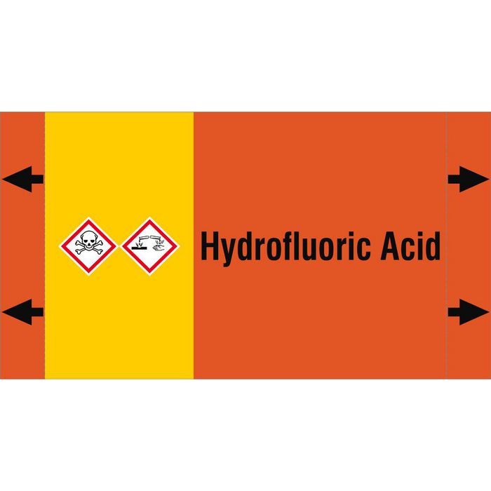 ISO20560PM-165X90-HYDROFLUORIC ACID, Brady ISO 20560 Pipe Markers ...