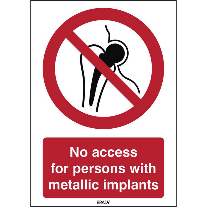 STEN P014-210X297-PP-CRD/1, Brady ISO 7010 Sign - No access for persons ...