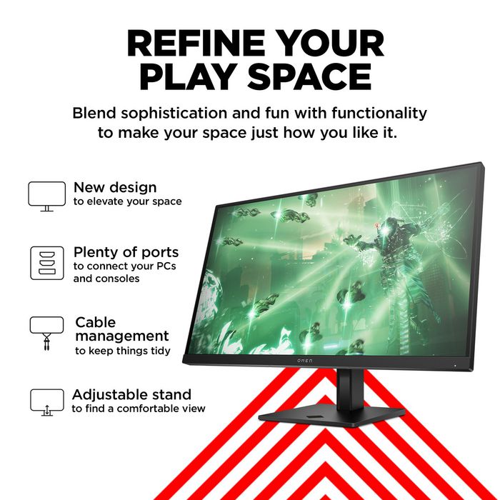 780H4AA#ABB, HP OMEN by HP 27 inch QHD 165Hz Gaming Monitor - OMEN 27q ...
