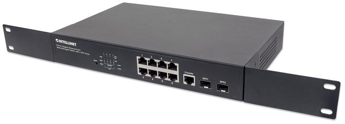 561167, Intellinet 8-Port Gigabit Ethernet PoE+ Web-Managed Switch with ...