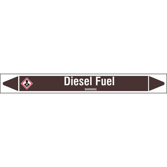 DIESEL FUEL 355X37RL-T1-LL-P19, Brady Individual linerless Pipe Markers ...