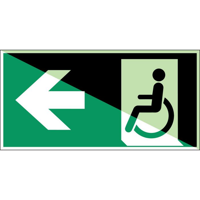 313553, Brady ISO Safety Sign - Emergency exit for people unable to ...