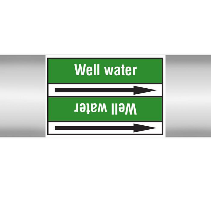 WELL WATER 100X33RL-T2-LL-P03, Brady Roll form linerless Pipe Markers ...
