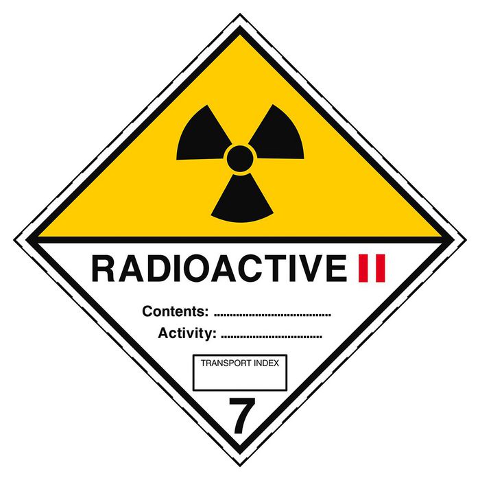 ADR 7B II-297*297-B7541, Brady Transport Sign - ADR 7B - Radioactive 7B ...